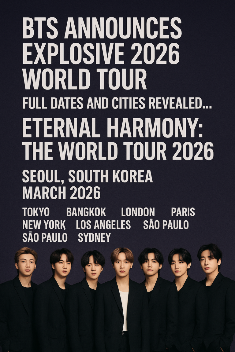 BTS Announces Explosive 2026 World Tour — Full Dates and Cities Revealed…