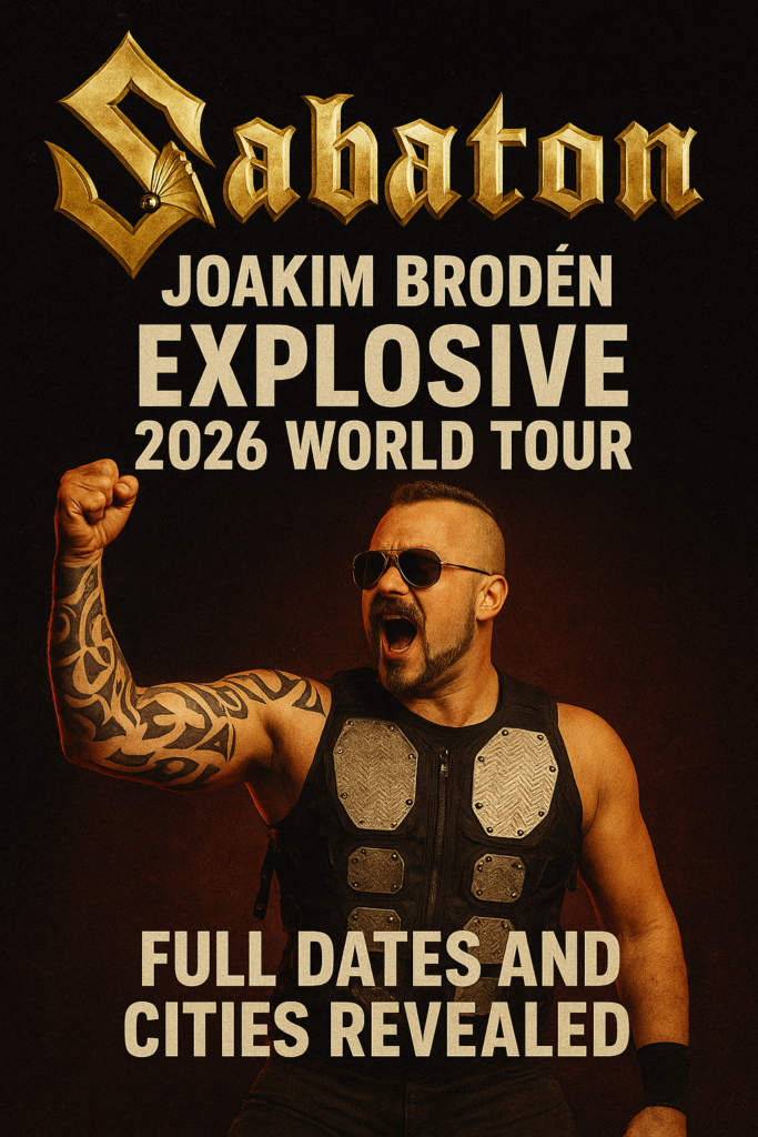 Sabaton’s Joakim Brodén Announces Explosive 2026 World Tour — Full ...