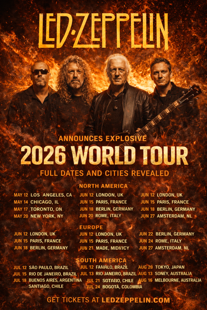 Led Zeppelin Announces Explosive 2026 World Tour — Full Dates and ...